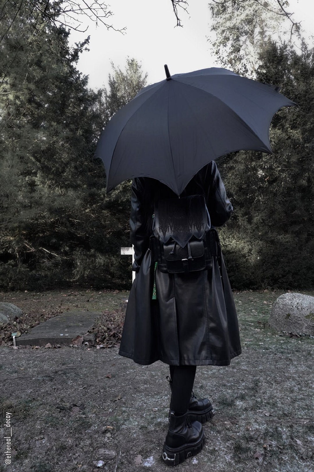 Wednesday Funeral Procession Umbrella [BLACK] - Etsy
