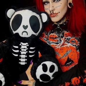 Grumpy Bones Bear Plush Toy - Etsy