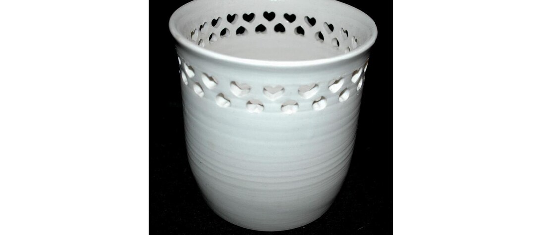 Pottery Bowl by Andy Phibbs, Cut Work Hearts - Etsy