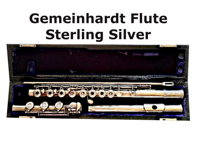 Gemeinhardt Flute - 3SS Sterling Silver - Hand Crafted - Hard and Soft ...