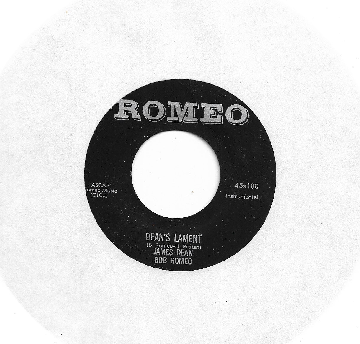 45 Rpm James Dean and Bob Romeo Dean's Lament / Jungle Rhythm - Etsy