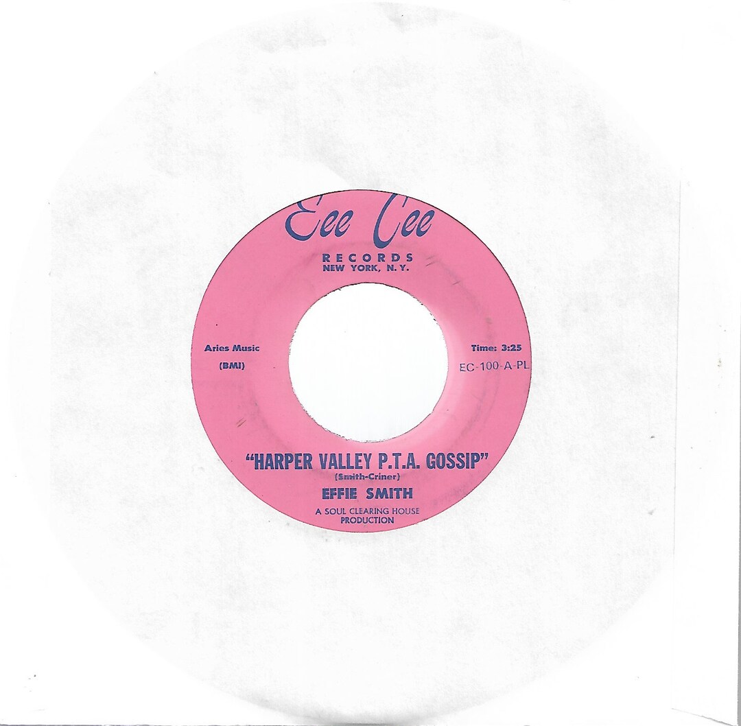 45 Rpm - Effie Smith - Harper Valley P.T.A. Gossip / the Natural ...