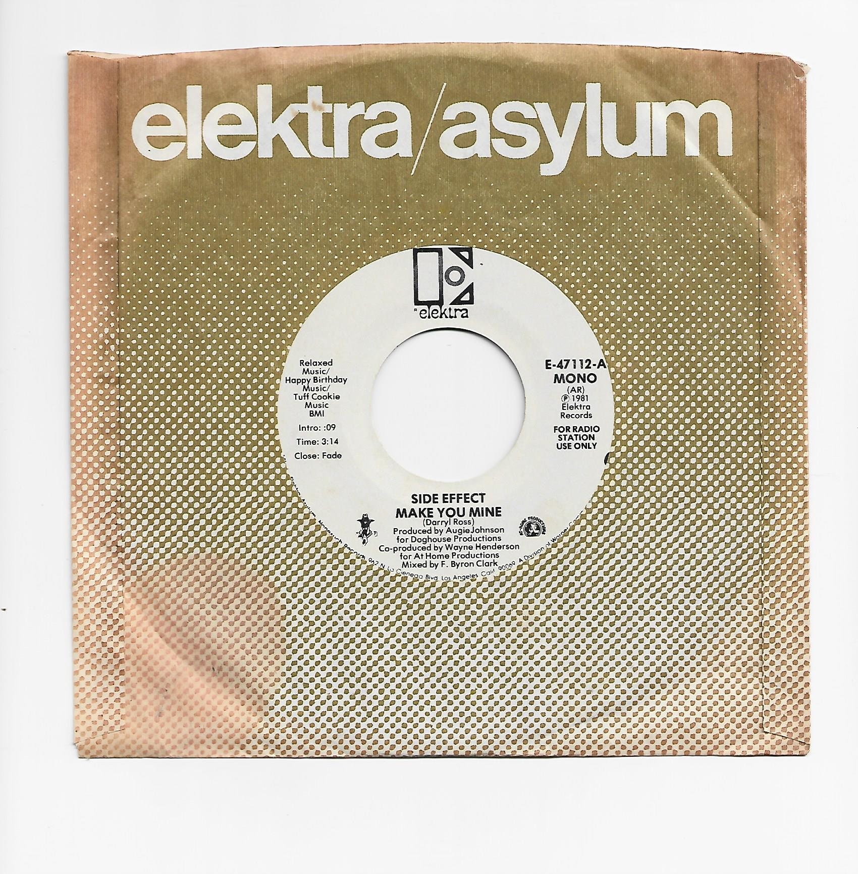 45 Rpm Promo Side Effect Make You Mine Elektra 47112 - Etsy