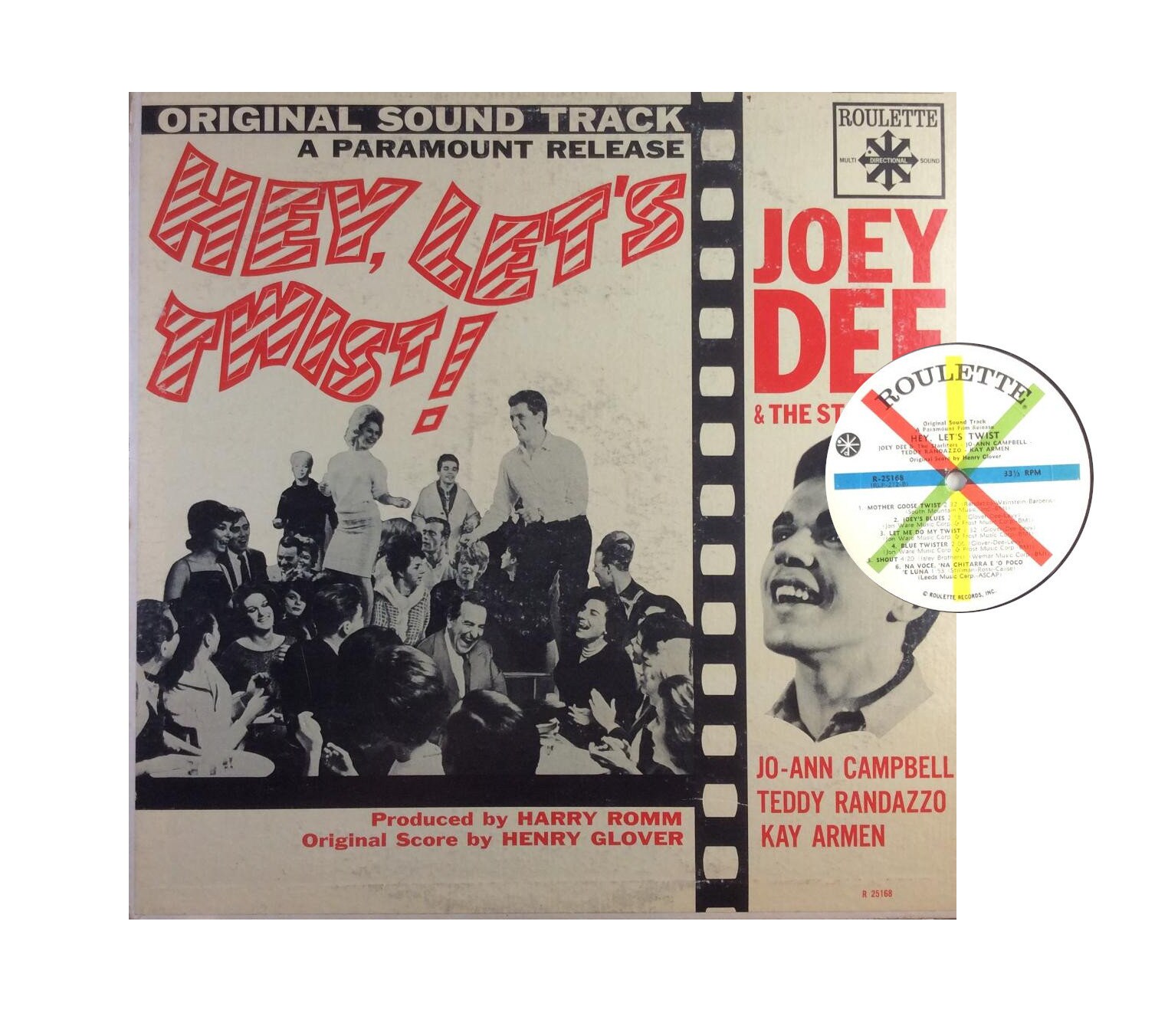 LP - Joey Dee - Hey, Let's Twist - Original Sound Track - Roulette ...
