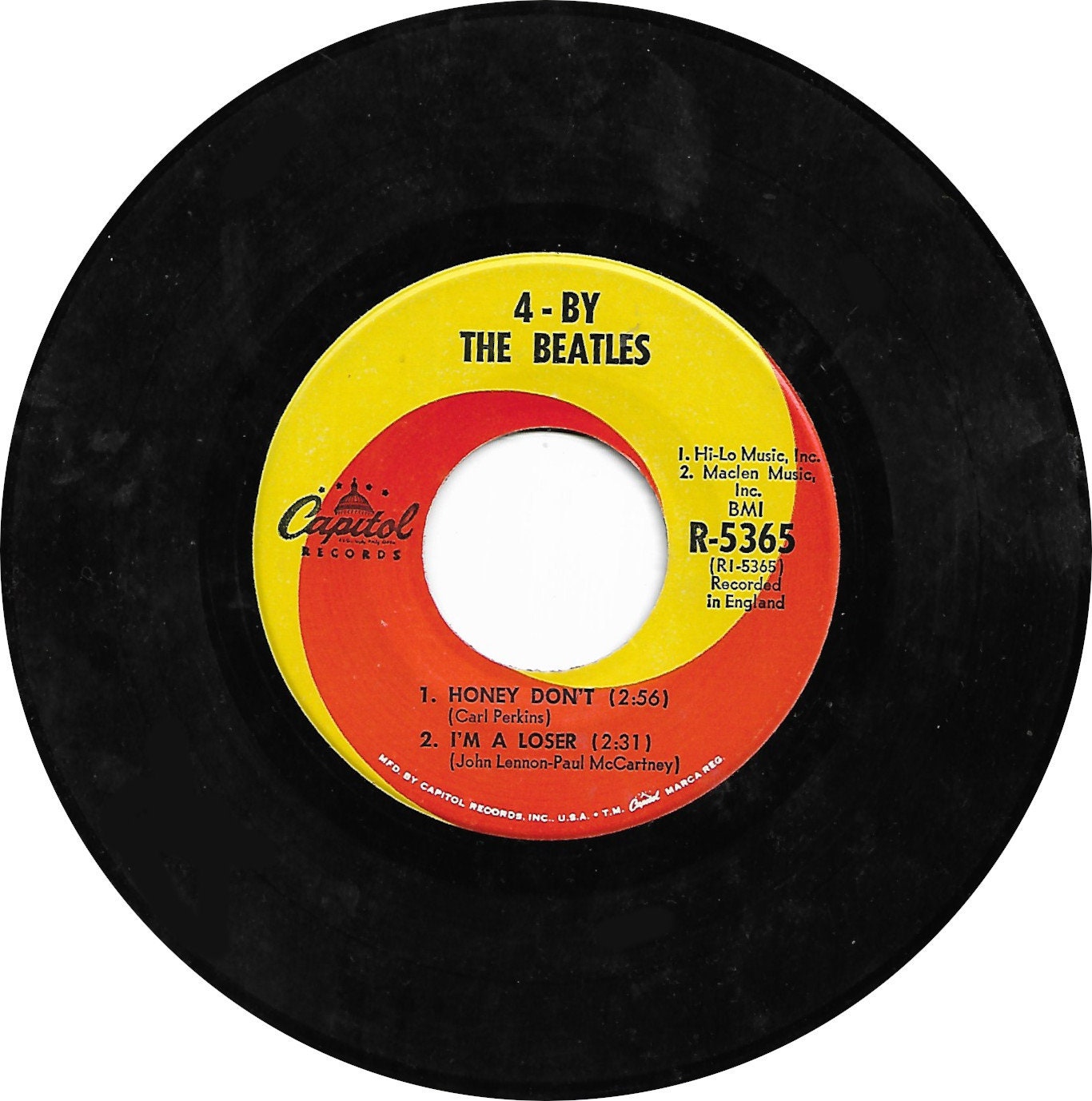 RARE 45rpm EP - the Beatles - 4 by 4 - C1965 - Capitol R-5365 - Etsy