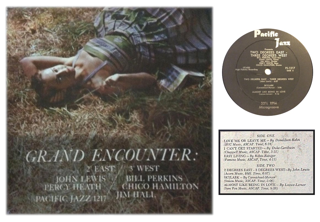 LP - John Lewis - Grand Encounter: 2 Degrees East 3 Degrees West ...