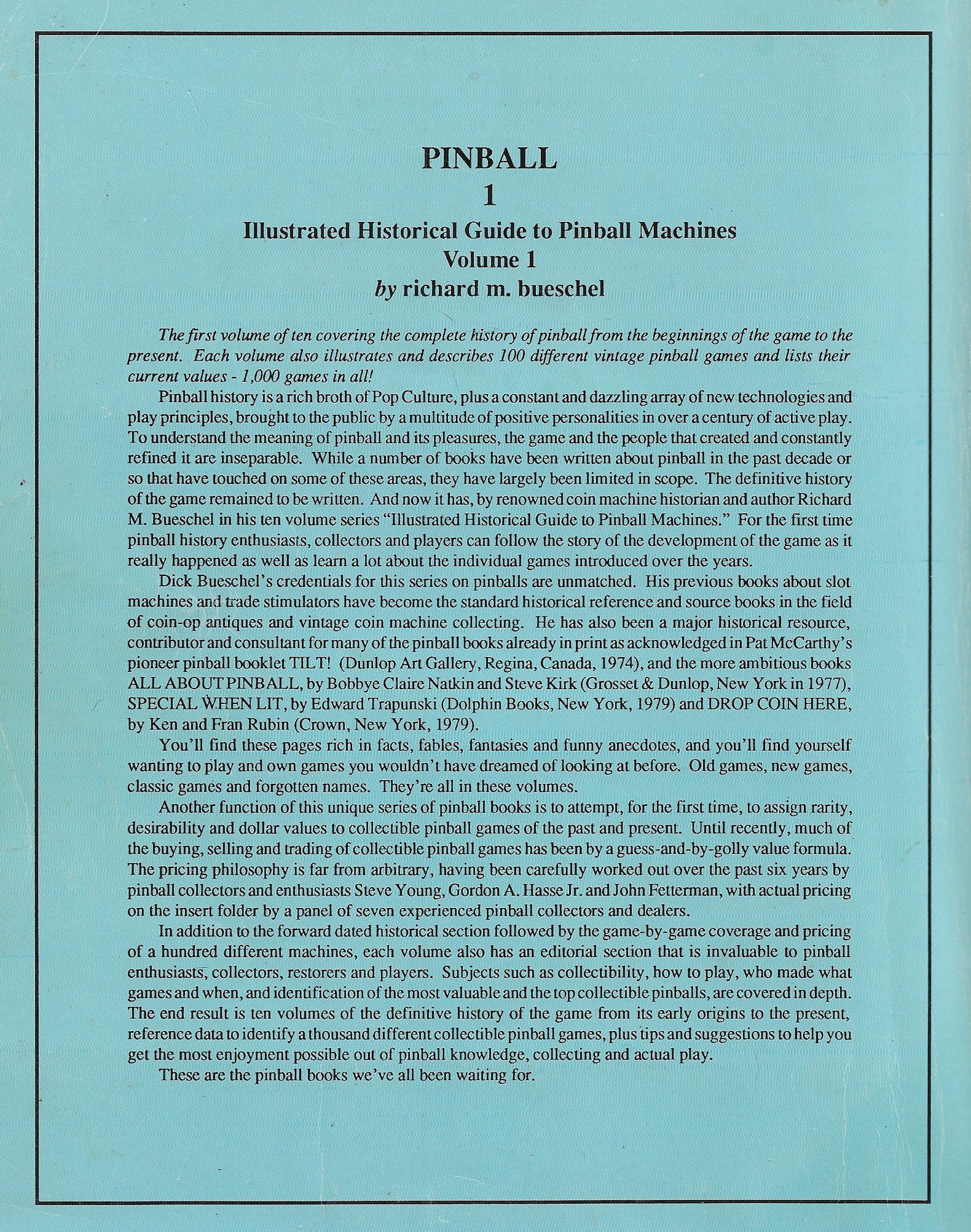 Pinball One: Illustrated Historical Guide to Pinball Machines Volume 1 ...