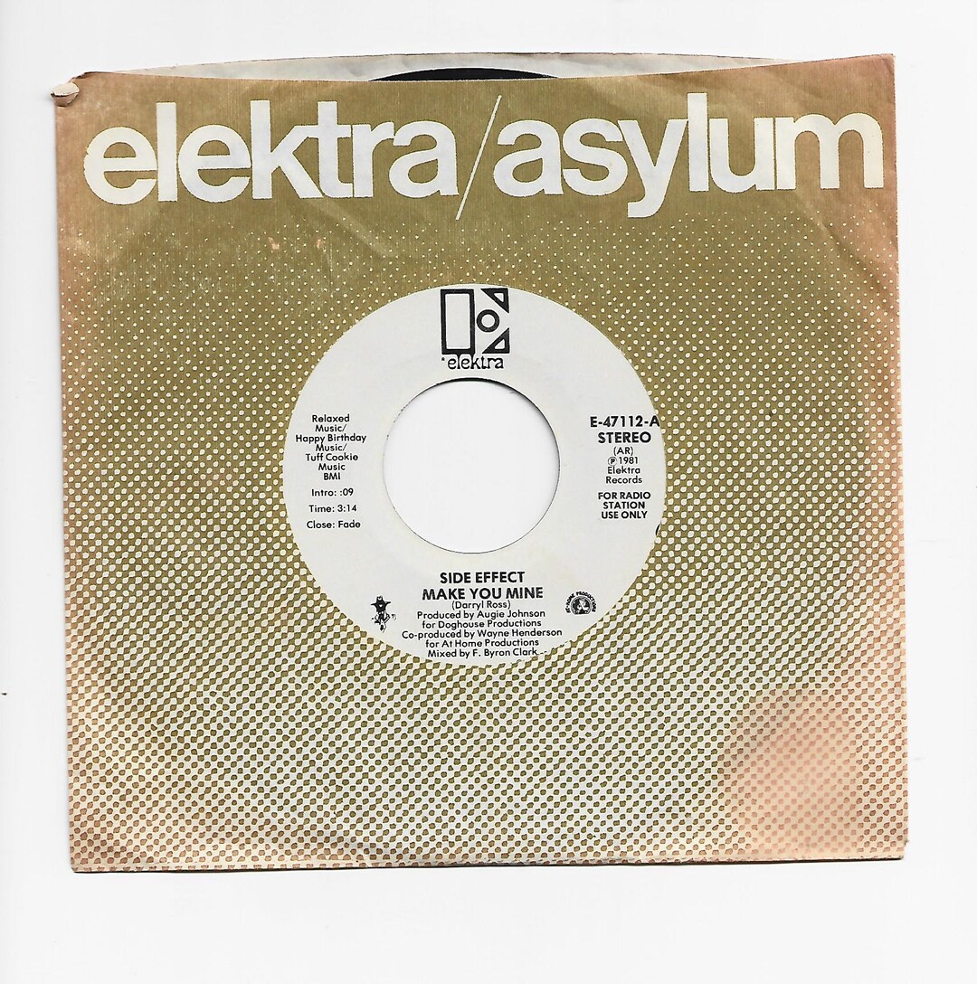 45 Rpm - Promo - Side Effect - Make You Mine - Elektra 47112 - (A45) - Etsy