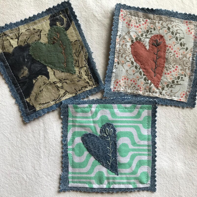 Embroidered Heart Patch - Etsy