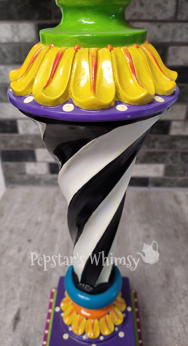 Whimsical Colorful Hand Painted Candleholder - Etsy