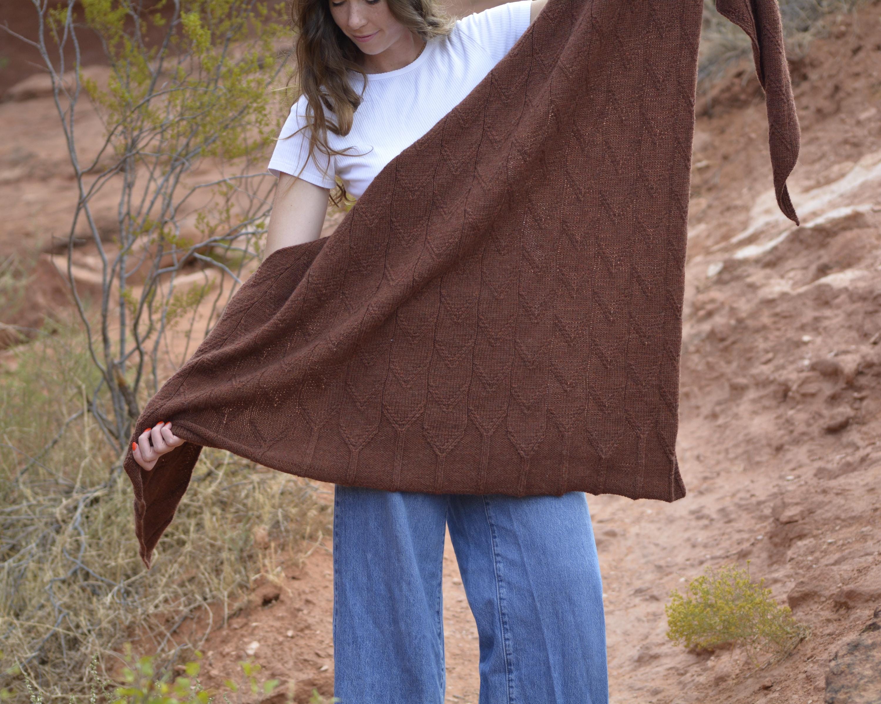 The Cordillera Shawl / Knit Cable Shawl / Knit Cable Scarf / Easy Knit ...