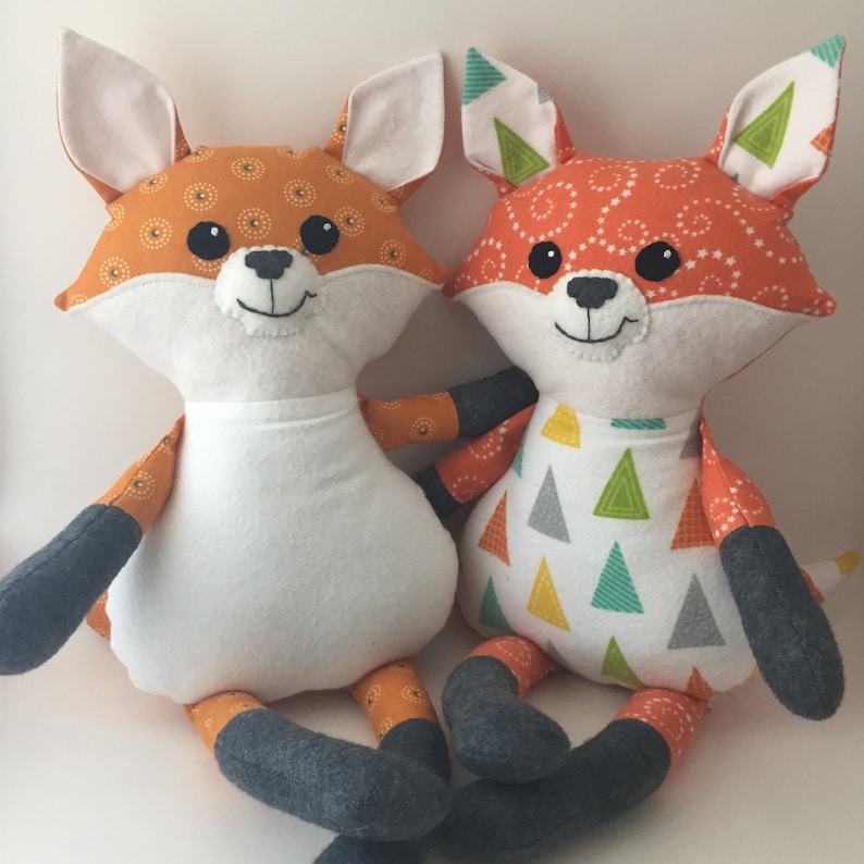 Happy Fox Sewing Pattern Stuffed Fox, PDF Fox Doll, Plushie Pattern ...