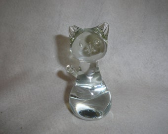 Blenko Glass Cobalt Blue Cat Critter Figurine - Etsy