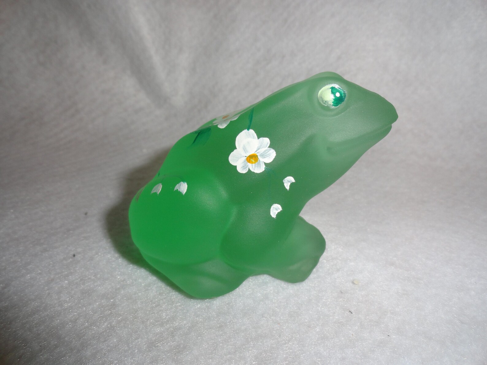 Fenton Hand Painted Satin Frog - Etsy
