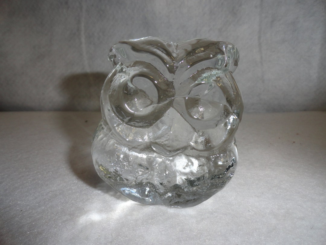 Blenko Art Glass Owl Figurine - Etsy