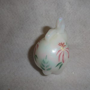 Fenton Hand Painted Pearly Bunny Rabbit Figurine - Etsy