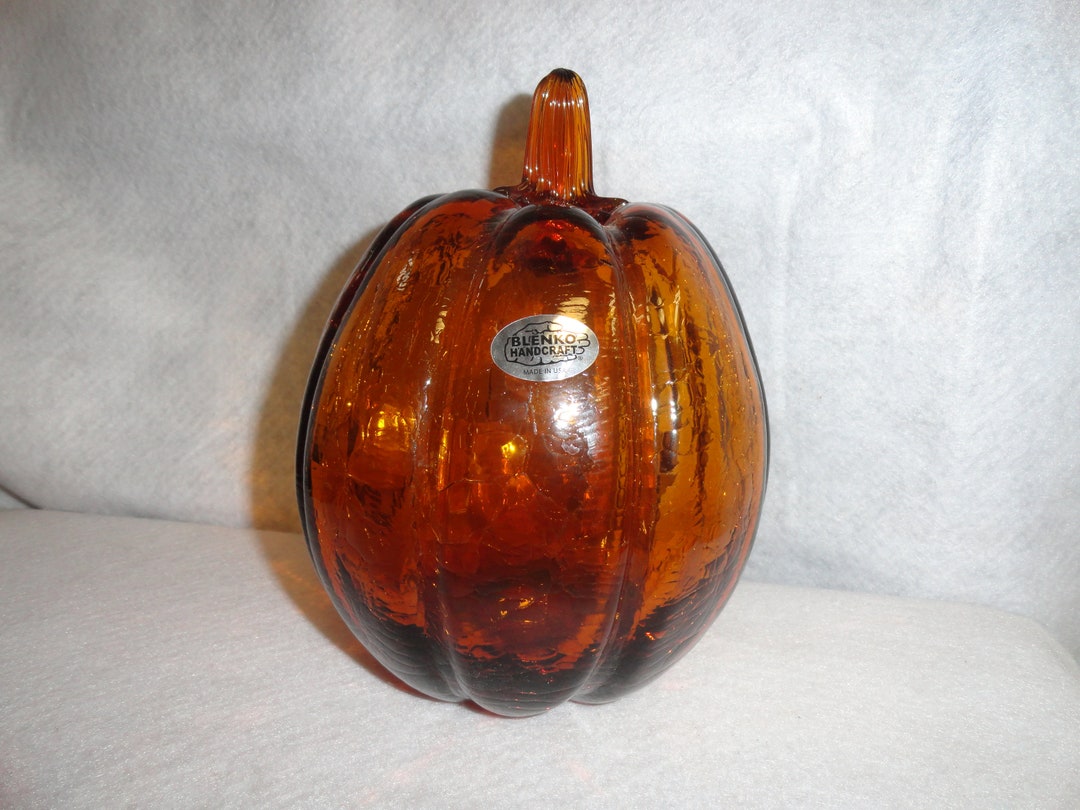 Blenko Large Art Glass Pumpkin New - Etsy