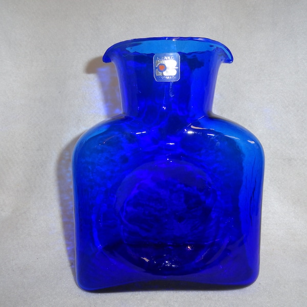 Cobalt Blue Glass Water Bottle - Etsy