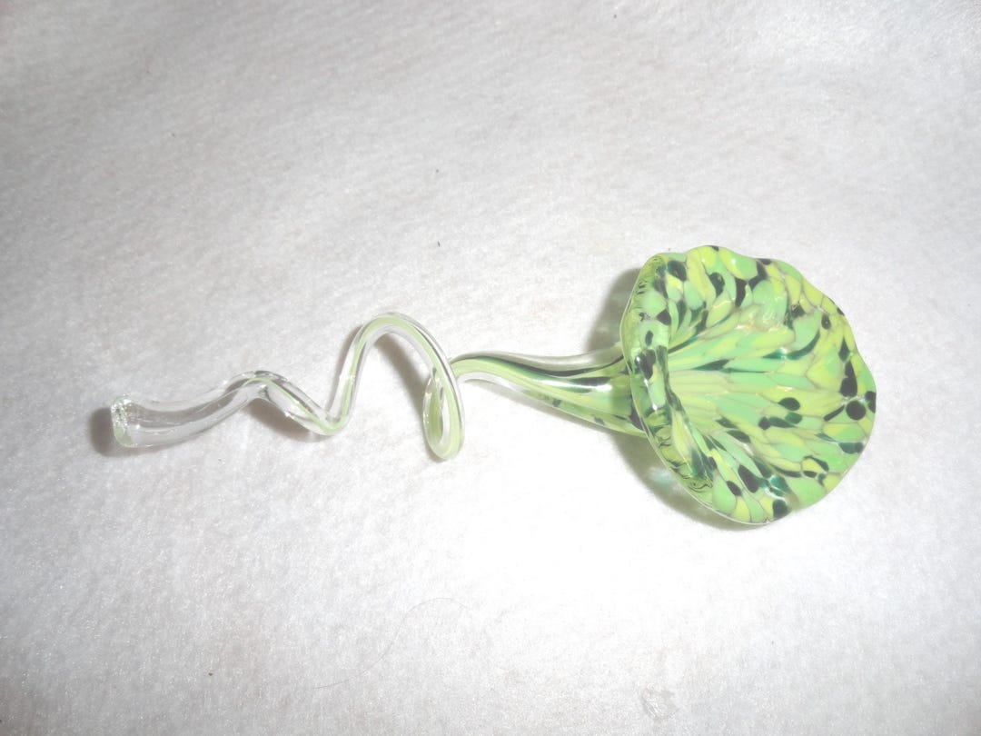 Ron Hinkle Art Glass Twisted Stem Flower - Etsy