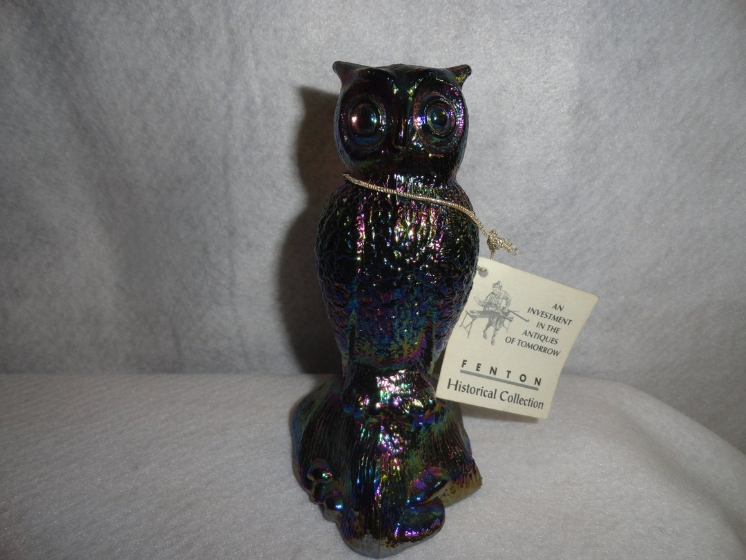 Fenton Original Formula Carnival Wise Old Owl Figurine - Etsy