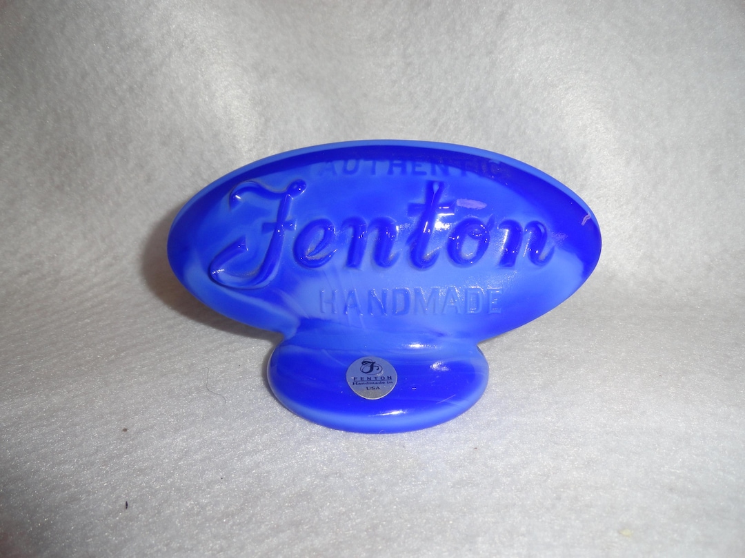 Fenton Periwinkle Blue Art Glass Logo - Etsy