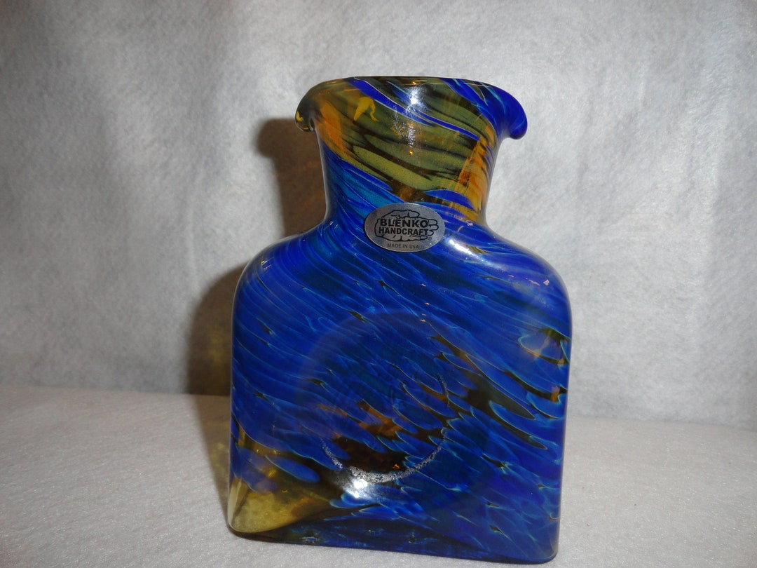 Blenko Mercury Mini Water Bottle Limited Run - Etsy