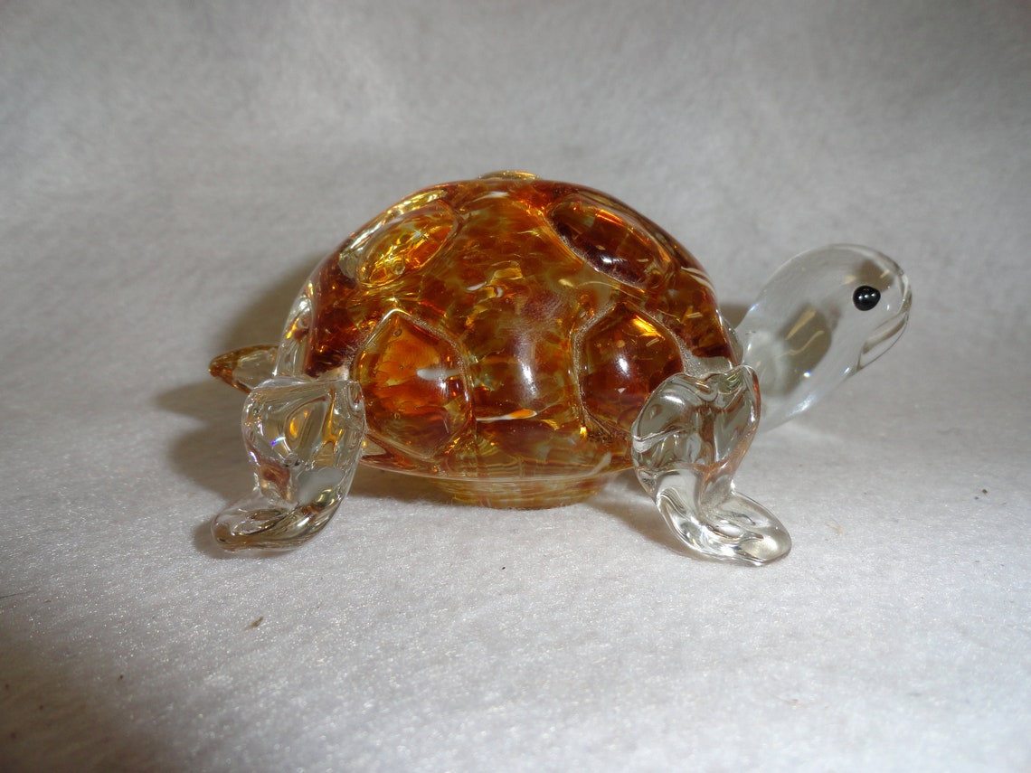 Hand Blown Cased Glass Turtle Made for Lenox - Etsy