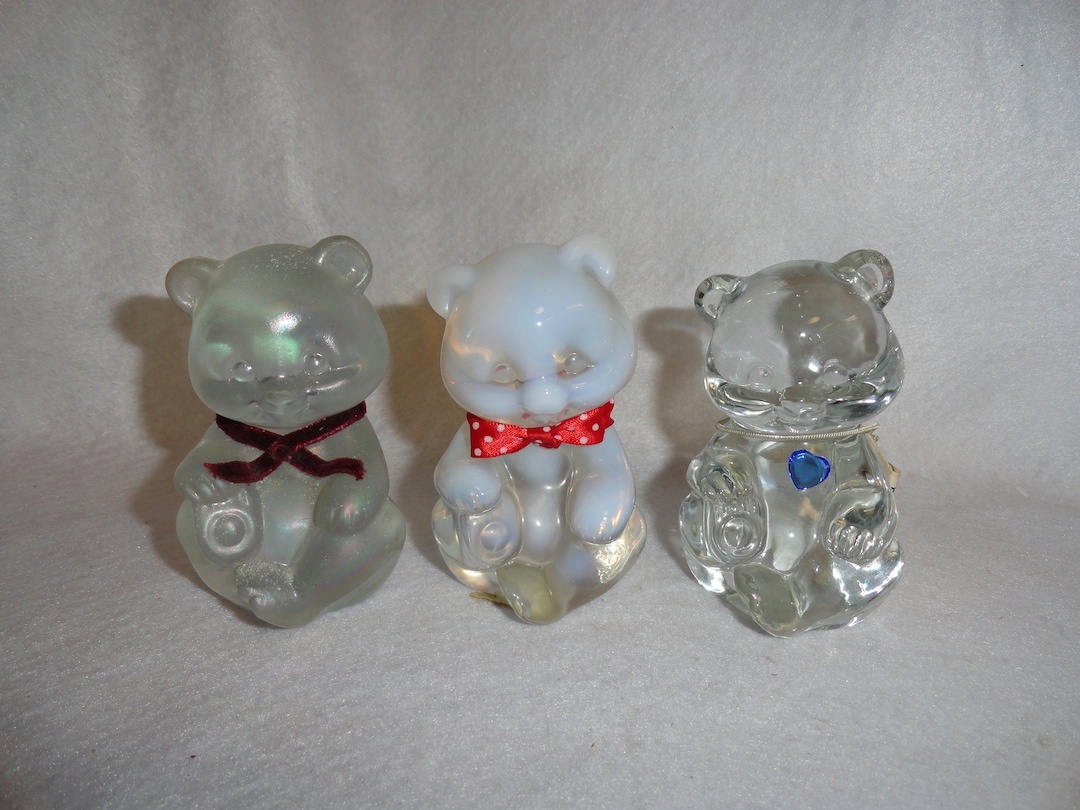 Choice of Fenton Art Glass Bears - Etsy