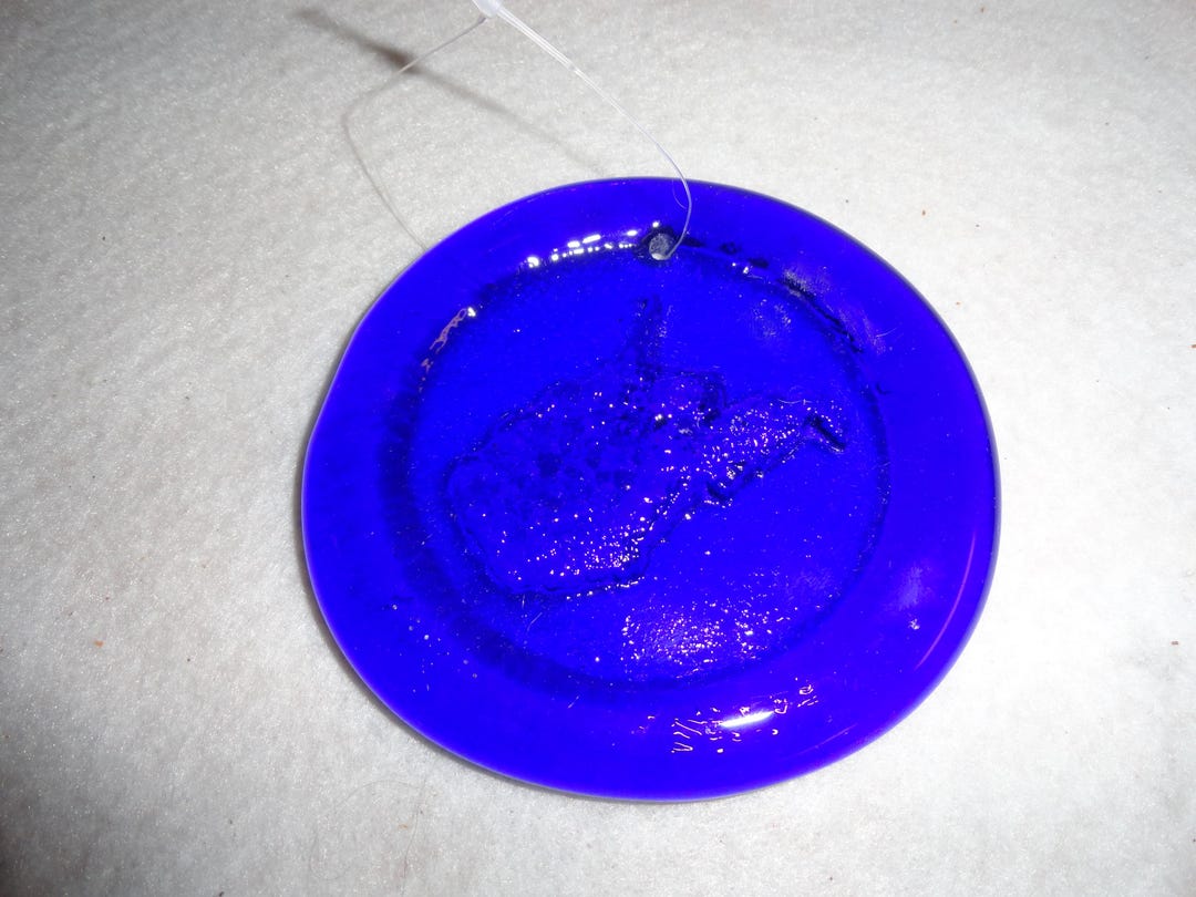 Blenko State of WV Cobalt Blue Suncatcher - Etsy
