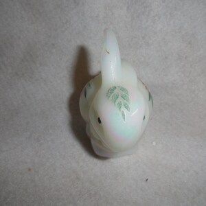 Fenton Hand Painted Pearly Bunny Rabbit Figurine - Etsy