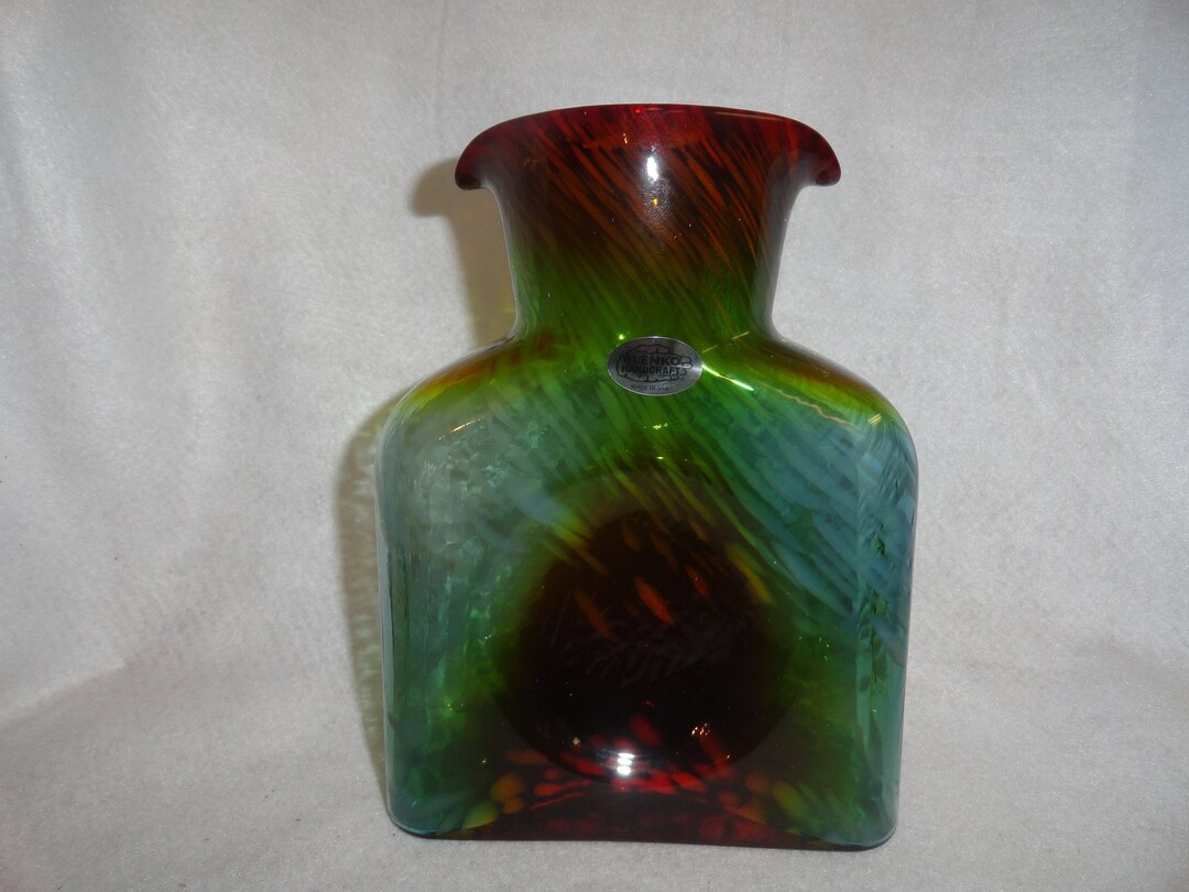 Blenko Coral Dart Frog 384 Water Bottle Vase New - Etsy