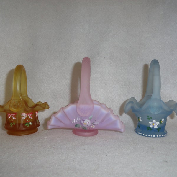 Fenton Glass Baskets - Etsy
