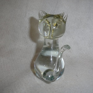 Blenko Art Glass Cat Figurine - Etsy