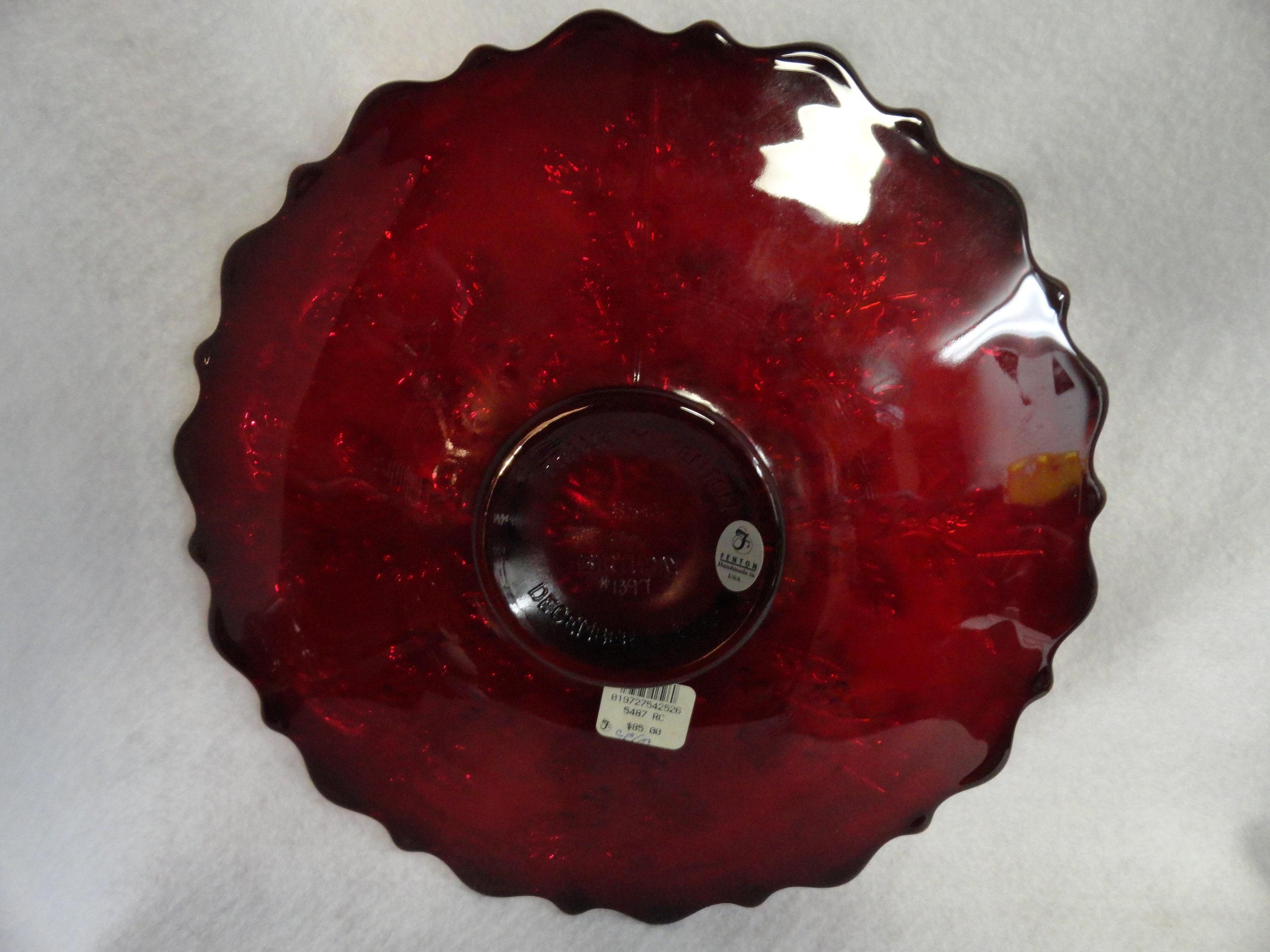 Fenton Holly Ruby Carnival Glass Limited Edition Plate Frank | Etsy