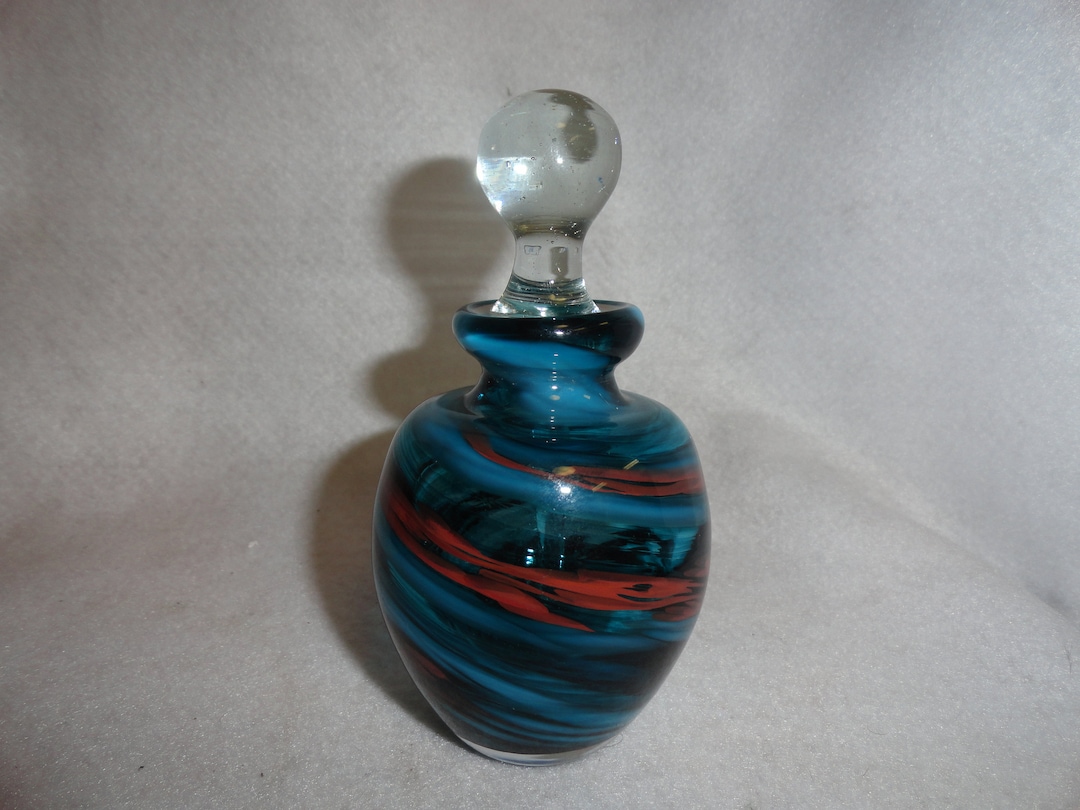 Ron Hinkle Hand Blown Art Glass Perfume Bottle With Stopper - Etsy
