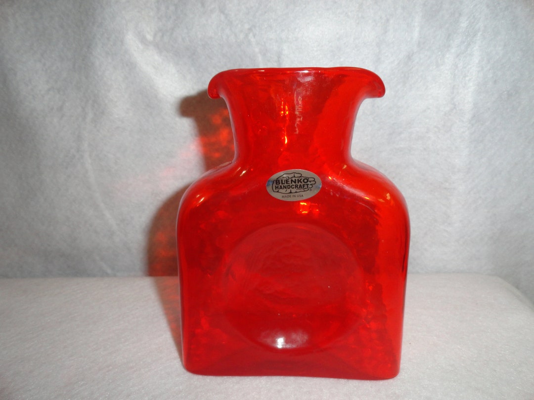 Blenko Coral Mini 384 Water Bottle New - Etsy
