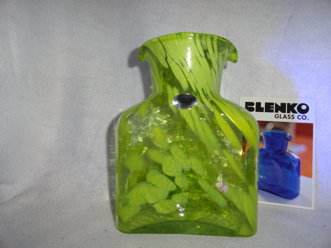 Blenko Lightning Bug 384 Water Bottle New - Etsy