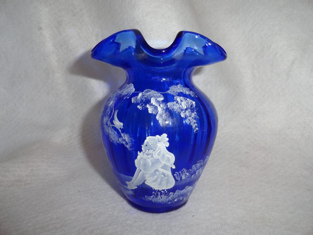 Fenton Limited Edition Mary Gregory Art Glass JIP Vase - Tom Fenton ...