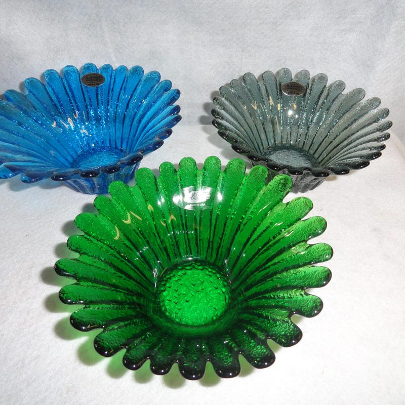 Blenko Green Bowl - Etsy