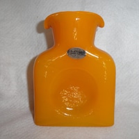 Vintage Blenko Crackle Glass Tall Pitcher - Etsy