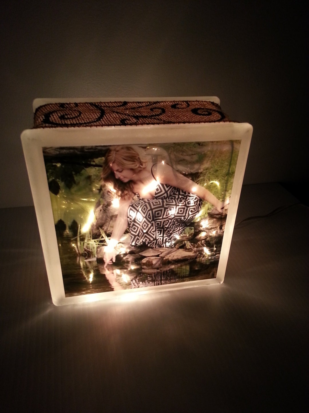 Your Personalized Photo Glass Block With Lights - Etsy