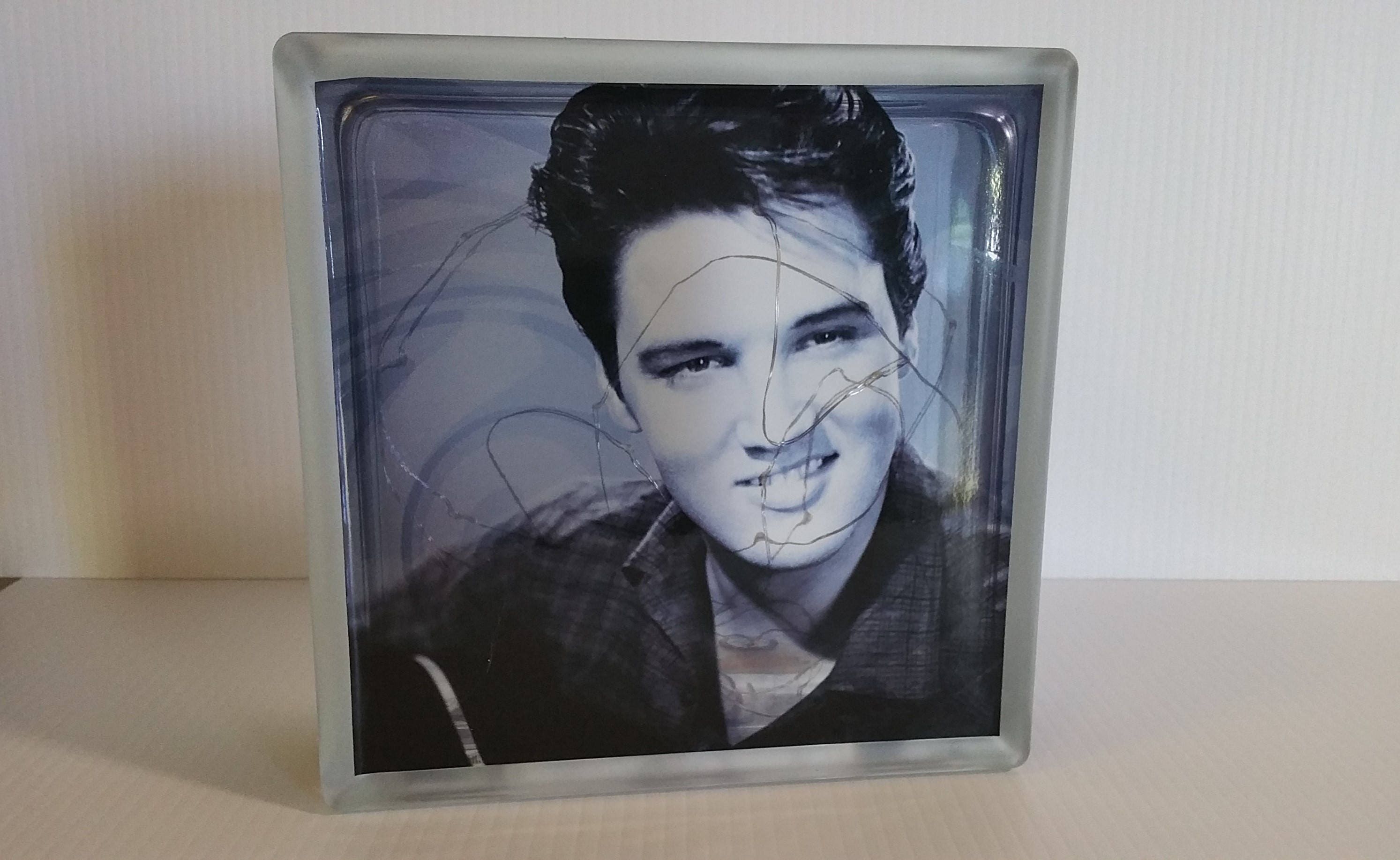 Elvis Glass Block With Lights - Etsy