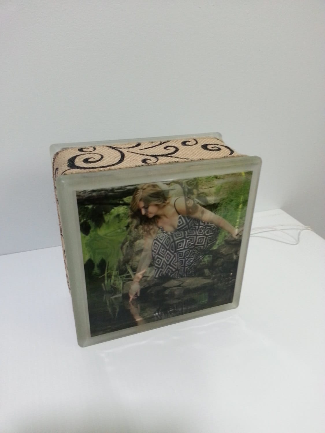 Your Personalized Photo Glass Block with Lights | Etsy