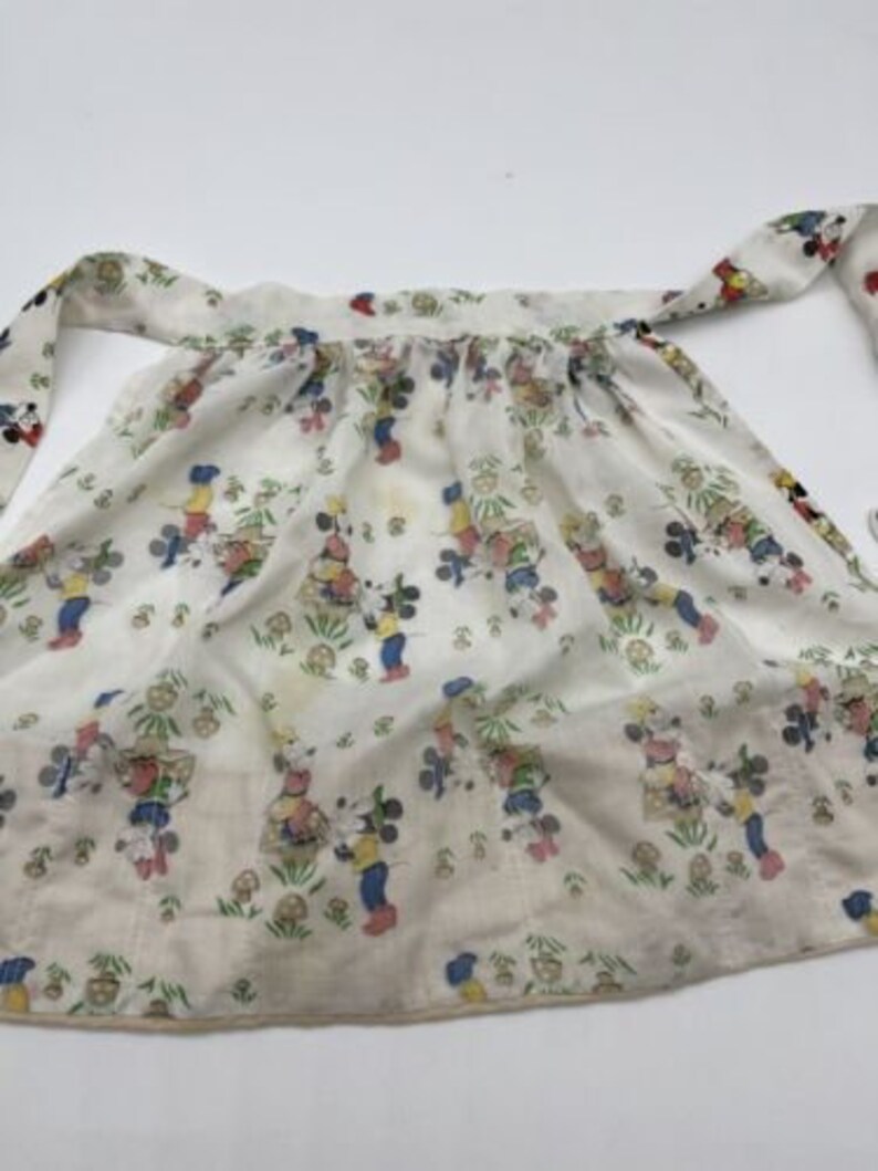 RARE Vintage 1980’s Apron Mickey Minnie Children’s Youth Pockets ...
