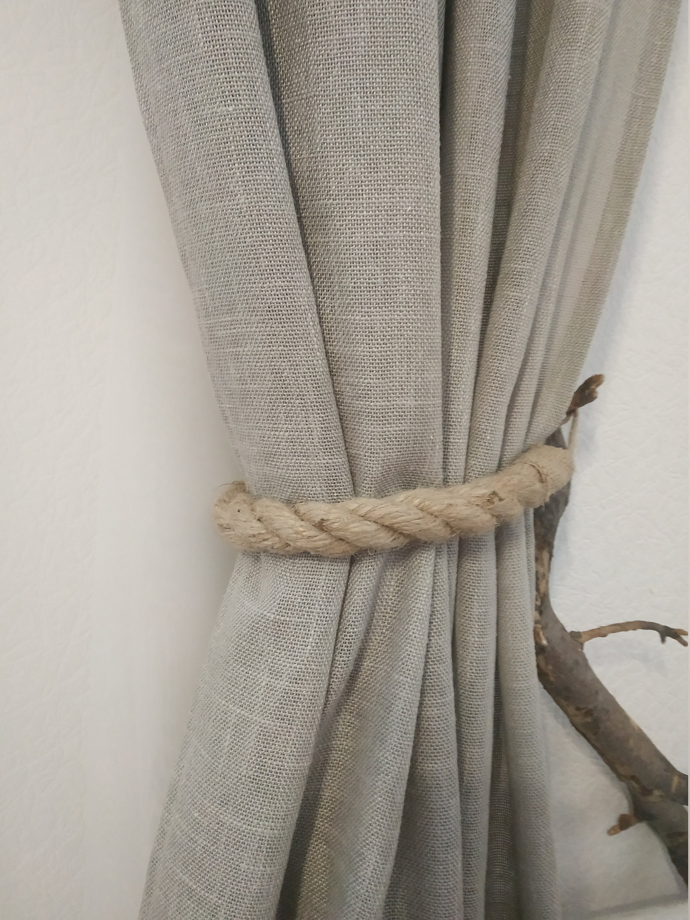 Thick Rope Curtain Tie-Back Beach Decor Jute Rope Curtain | Etsy