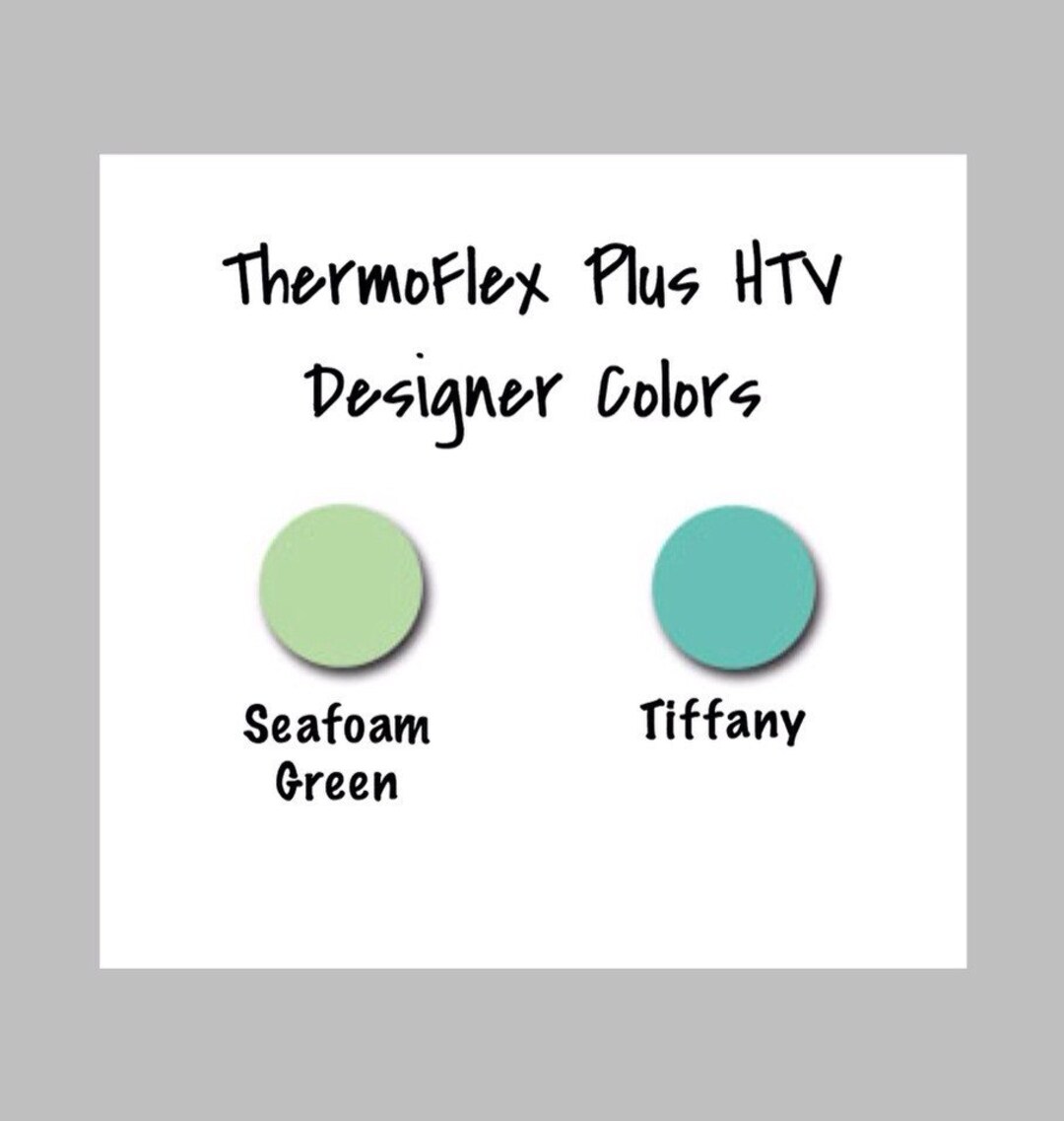 Designer HTV Colors, Thermoflex Plus Seafoam, T!ffany, Blue, Sea Foam ...