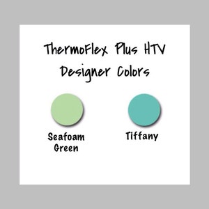 SALE!! Designer HTV Colors, Thermoflex Plus Seafoam, T!ffany, Blue, Sea ...