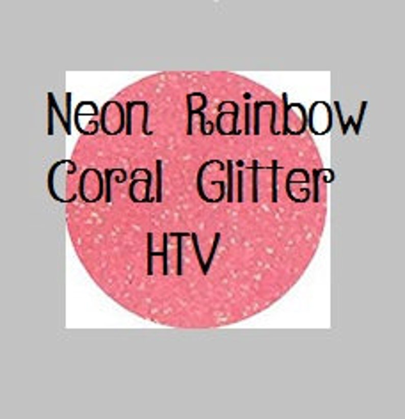 Coral Glitter HTV Neon Rainbow Coral Glitter Heat Transfer - Etsy