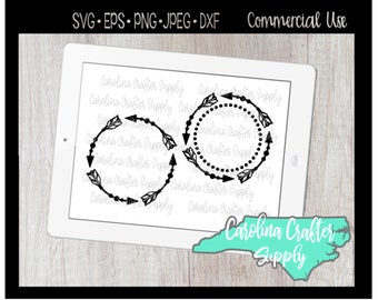 Boho Monogram Frame / Aztec Monogram SVG PNG EPS - Etsy