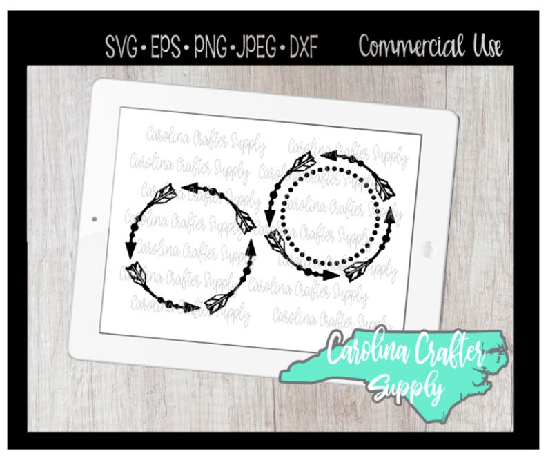 Monogram Frame Cut File Bundle Svg Jpeg Png Dxf Eps - Etsy